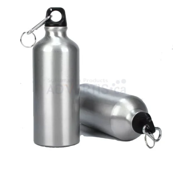 600ml (20oz) Sublimation Silver Aluminum Water Bottle - WB600RG-SLR