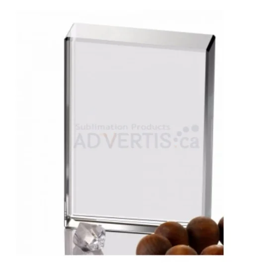 Sublimation Small Rectangular Glass Crystal, 8x6 cm. (3.15''x2.4")