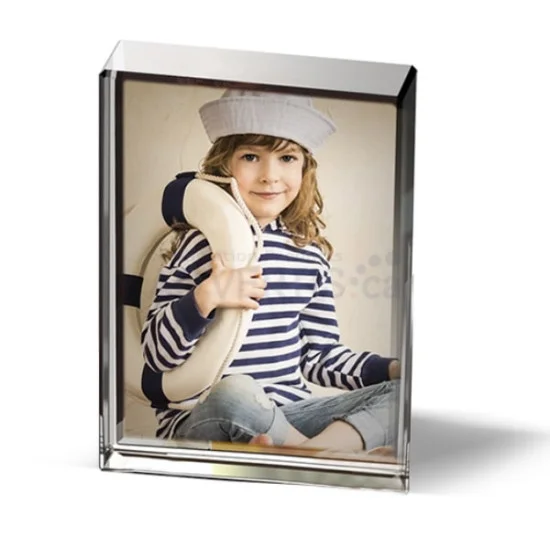 Sublimation Small Rectangular Glass Crystal, 8x6 cm. (3.15''x2.4")