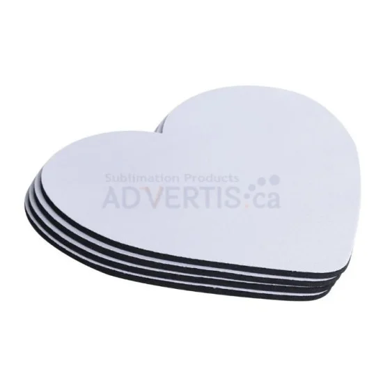Sublimation Heart Shape Mouse Pad, 23.5x19.5x0.3 cm (9.25"x7.7"x0.12 ...