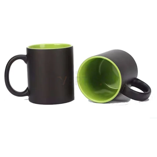 11oz. Sublimation Matte Black-Green Magic Color Changing Mug with Individual Box (36 Pack ...