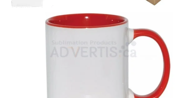 11oz. Sublimation Inner and Handle Red Ceramic Coffee Mug