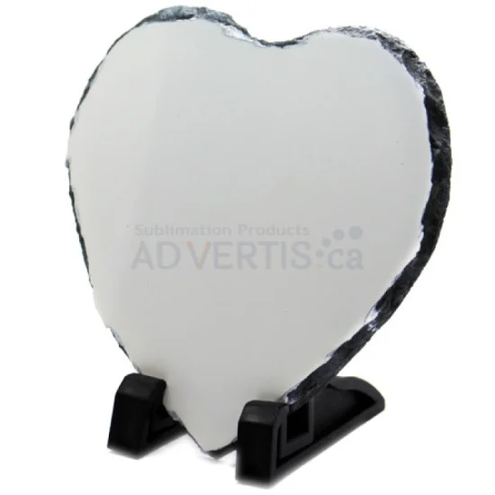 Sublimation Heart Photo Slate Rock Stone, 20 cm. - RS20HE