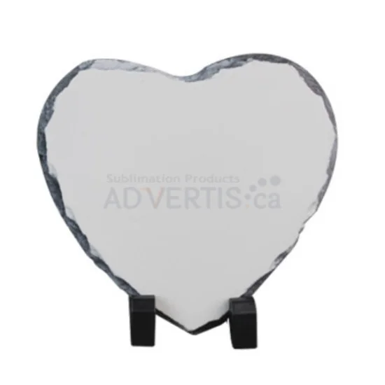 Sublimation Heart Photo Slate Rock Stone, 20 cm. - RS20HE